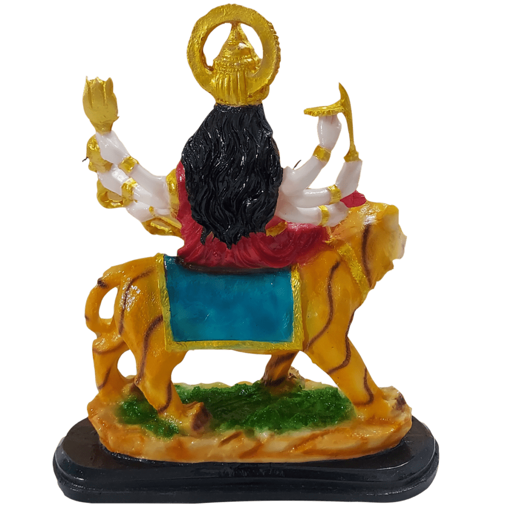 Colourful Durga Ma Resin Statue Murti Sculpture Murti Height 37 CM