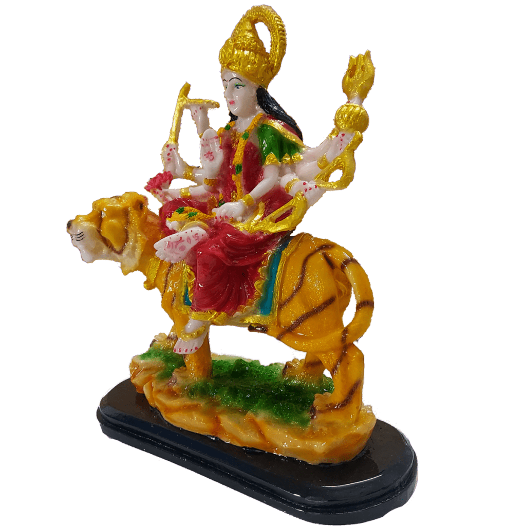 Colourful Durga Ma Resin Statue Murti Sculpture Murti Height 37 CM