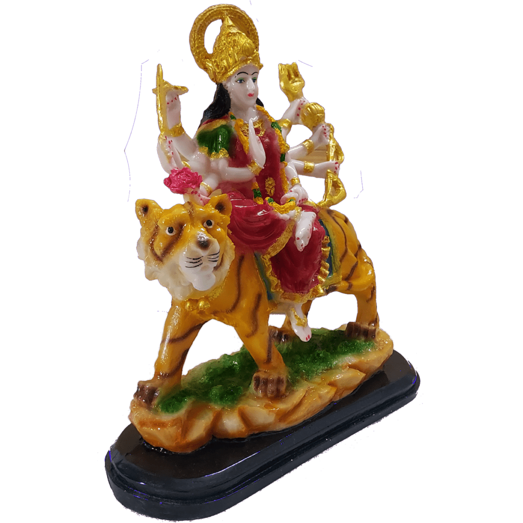 Colourful Durga Ma Resin Statue Murti Sculpture Murti Height 37 CM