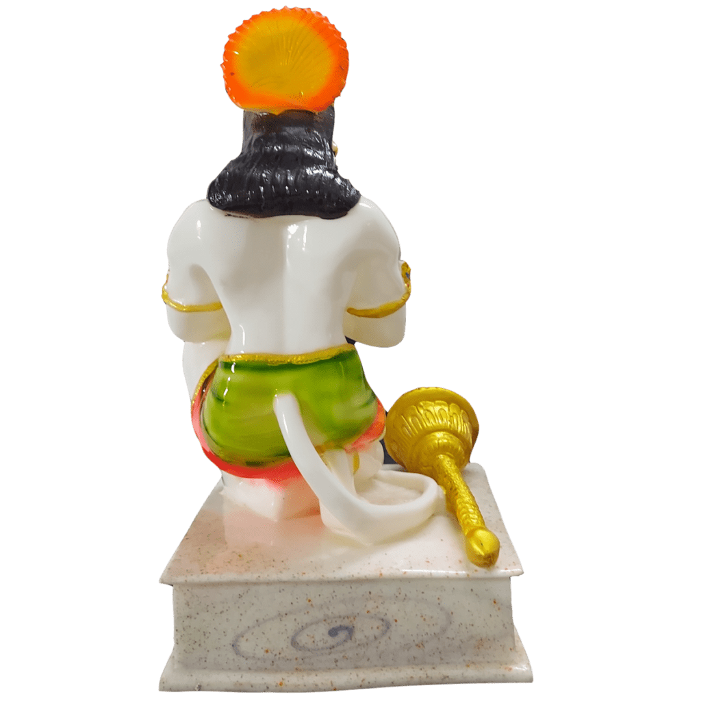 Large Big Size Sevak Pawansut Hanuman White Marble Look Murti Statue ...